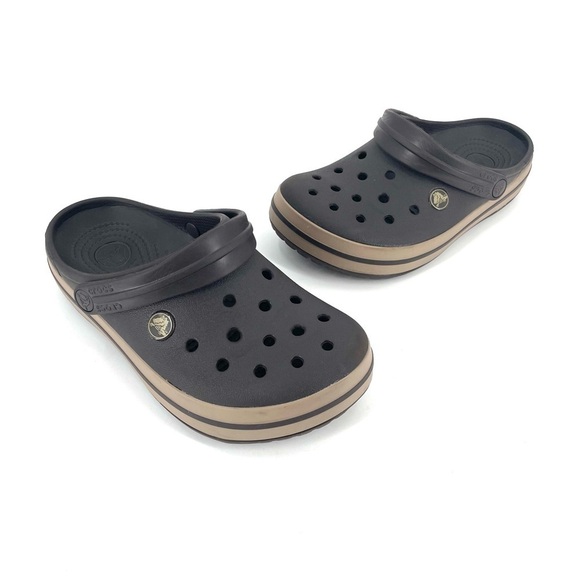 CROCS | Shoes | Crocs Crocband Classic Slip On Brown Tan Comfort ...